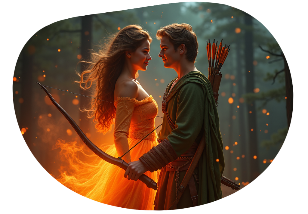 Elemental Embrace: Fire Spirit and Wind Archer | Roleplay Idea | My Spicy Vanilla